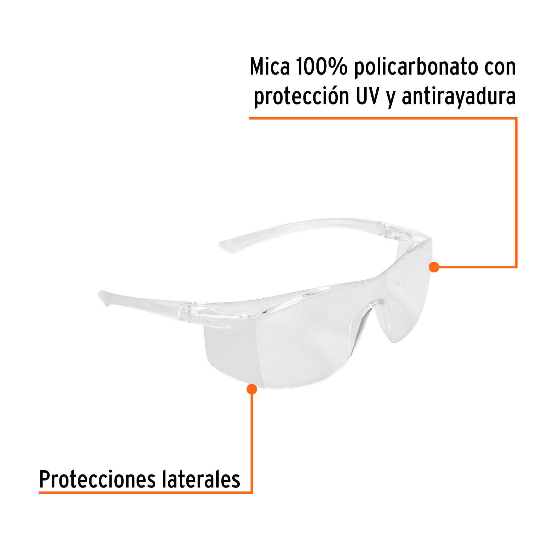 Lentes de seguridad transparentes con antiempaño, Ultralite ...